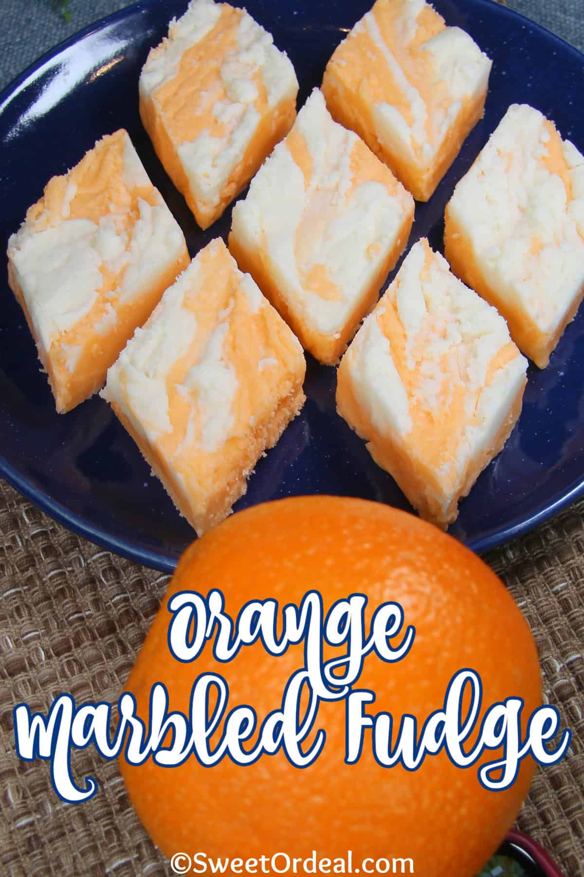 Orange Marbled Fudge | Sweet Ordeal | Dessert