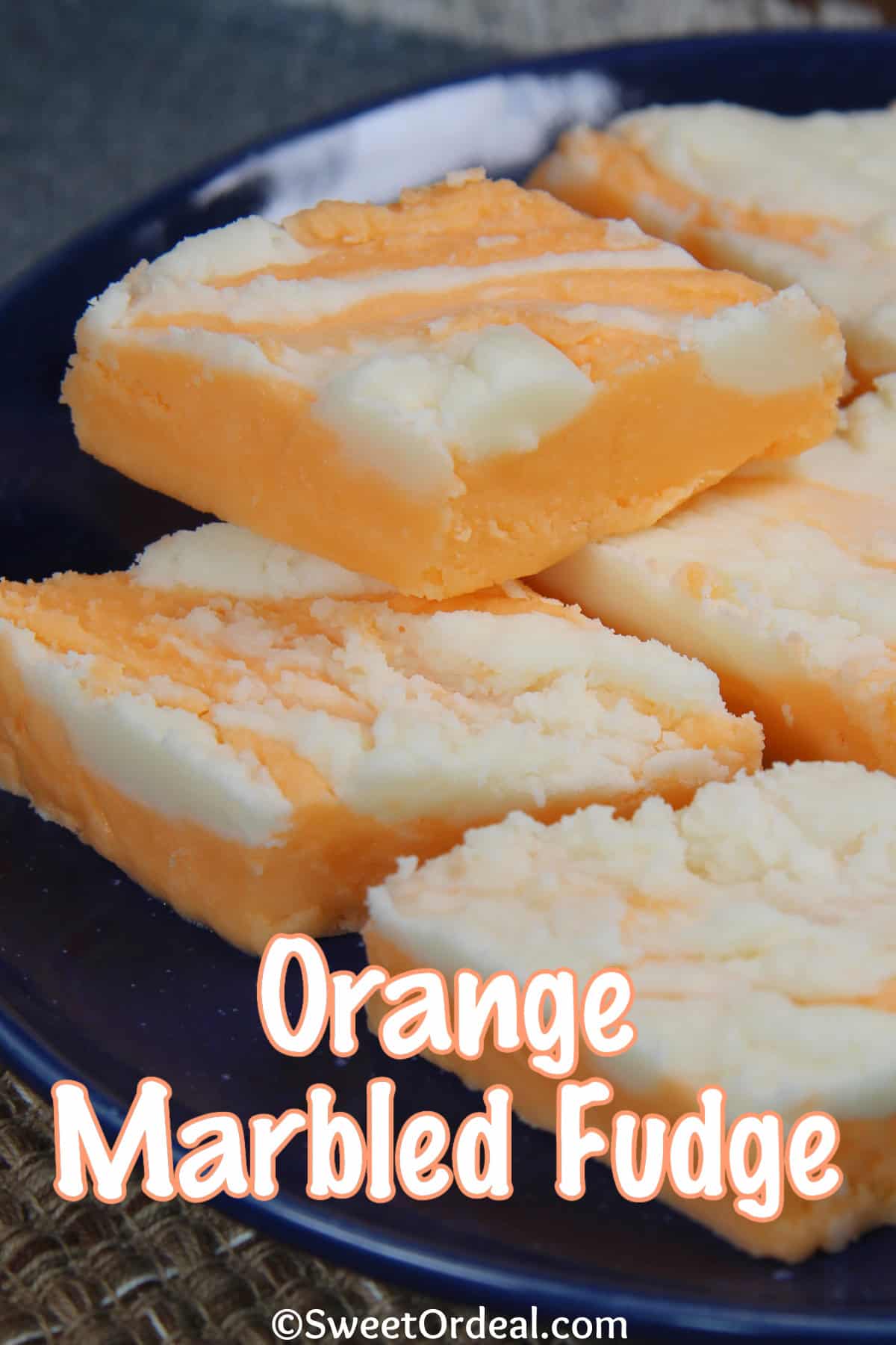 Orange Marbled Fudge | Sweet Ordeal | Dessert