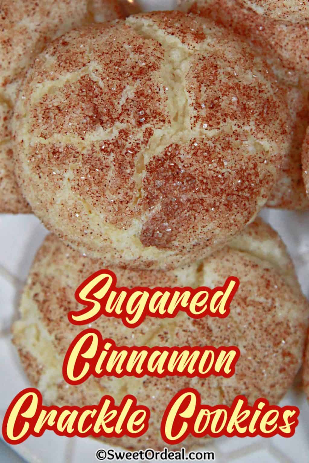 Sugared Cinnamon Crackle Cookies | Sweet Ordeal | Dessert