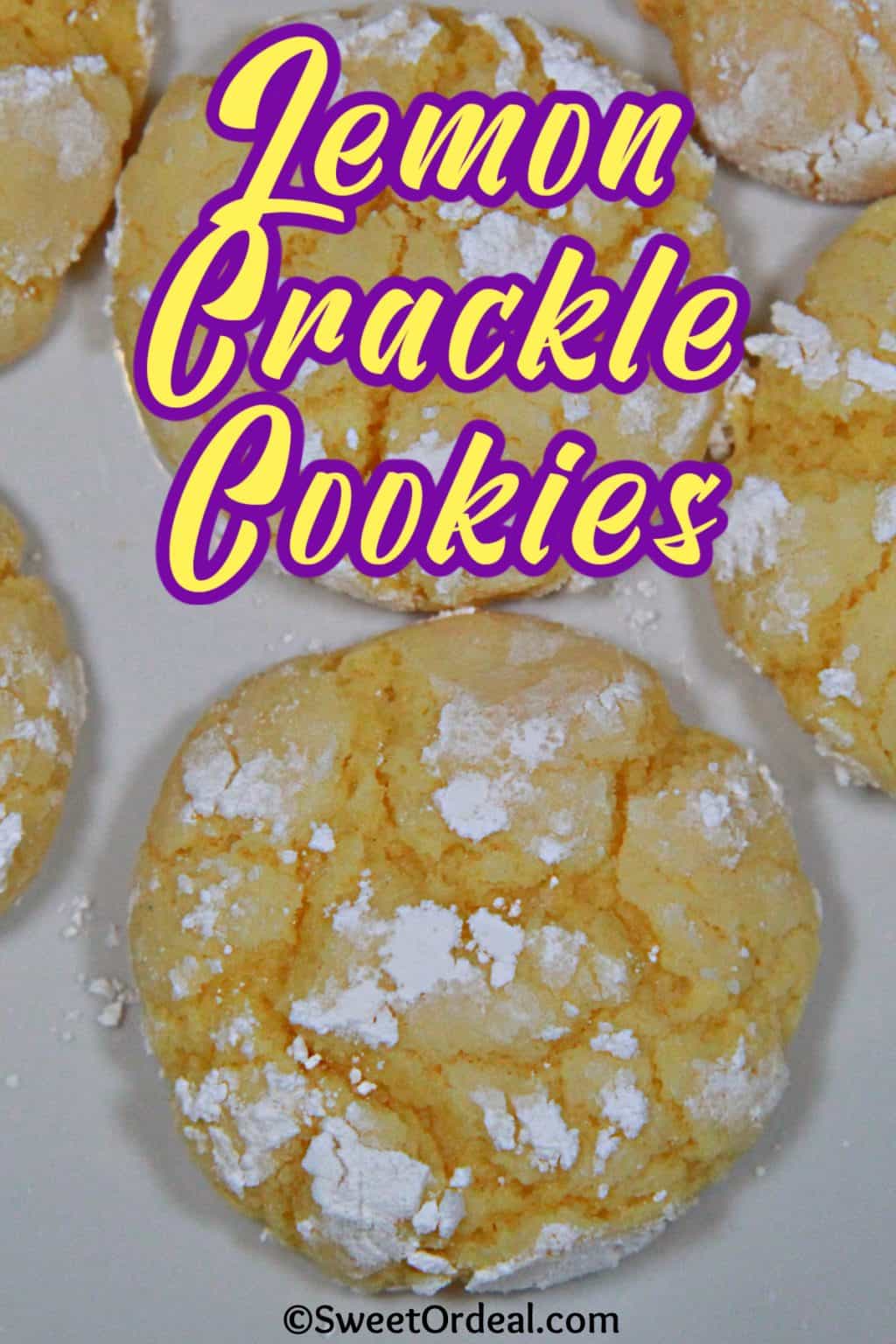 Lemon Crackle Cookies | Sweet Ordeal | Dessert